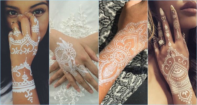 White Henna Designs for Beach Weddings, White Mehendi Designs, White ...
